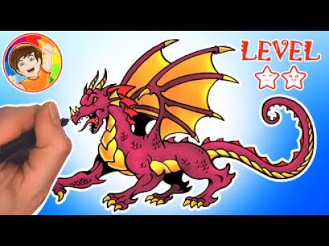 How To Draw A Strong DRAGON - LEVEL - YouTube