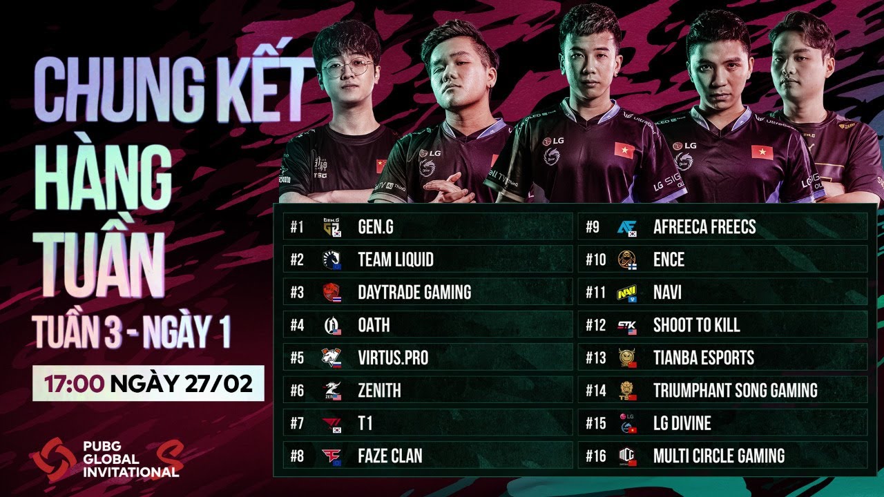 🔴 [PGI.S 2021] 🇻🇳 LG DIVINE, GEN, LIQUID, FAZE, T1, VP, NAVI, TIAN... | CHUNG KẾT TUẦN 3 - NGÀY ...