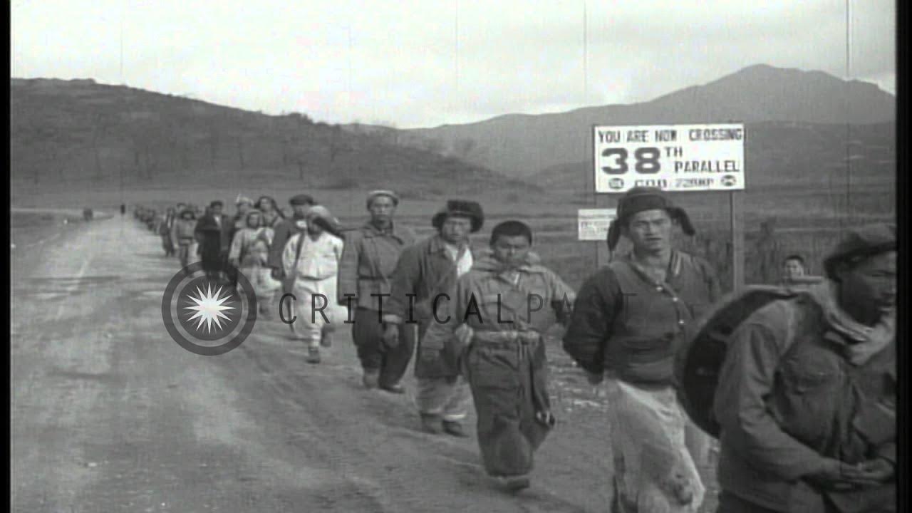 Korean War: Withdrawal of United Nations forces over 38th parallel HD ...