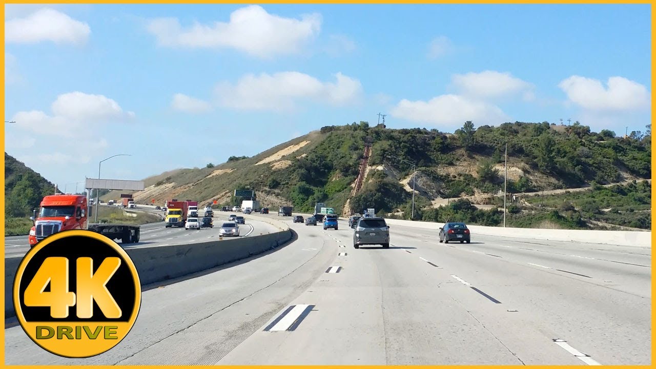 Driving Tour of CA-57 Freeway (Diamond Bar to Fullerton) [4K] - YouTube