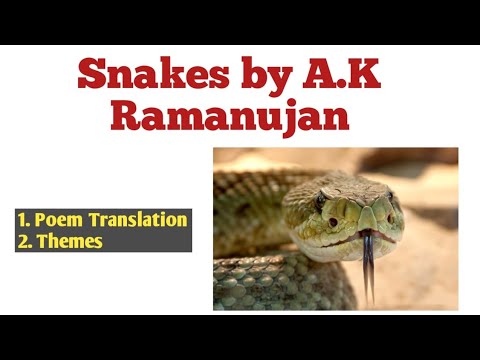 Snakes by A.K Ramanujan| Snakes Poem Translation in English| Snakes ...
