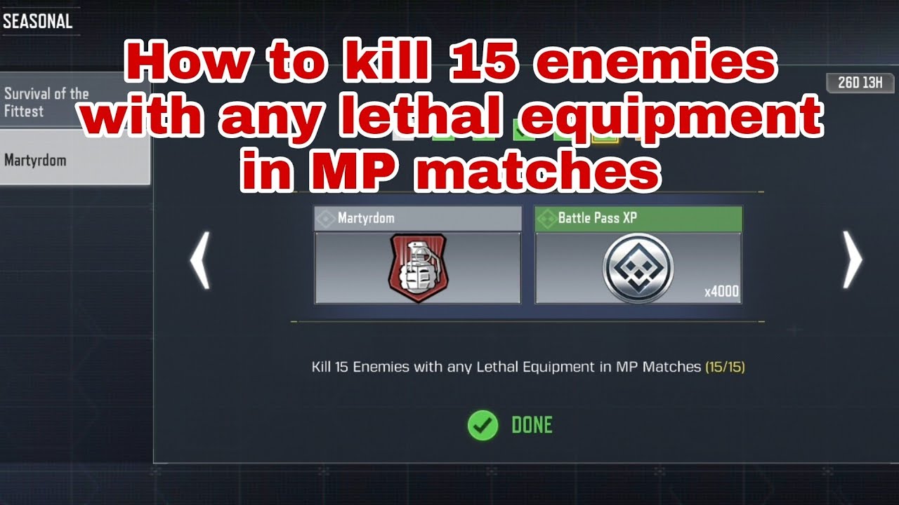 How to kill 15 enemies with any lethal equipment in MP matches in COD MOBILE - YouTube