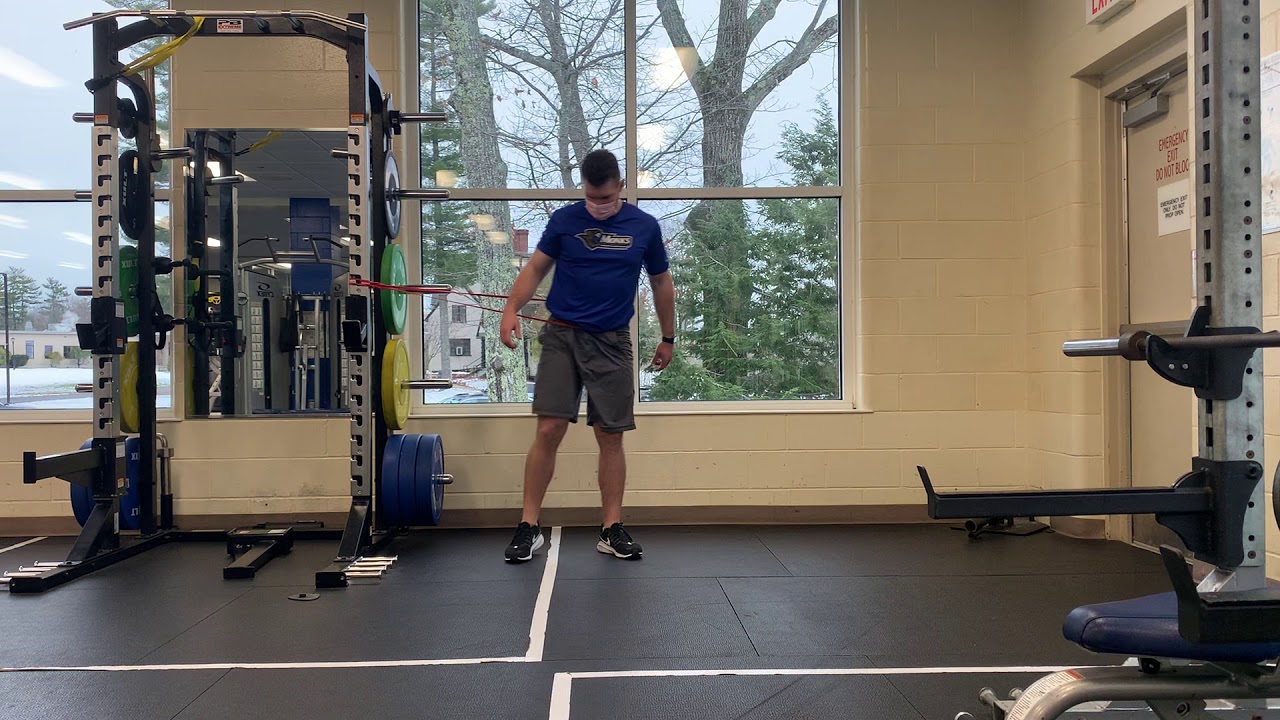 Band Resisted Lateral Bound w: Stick - YouTube