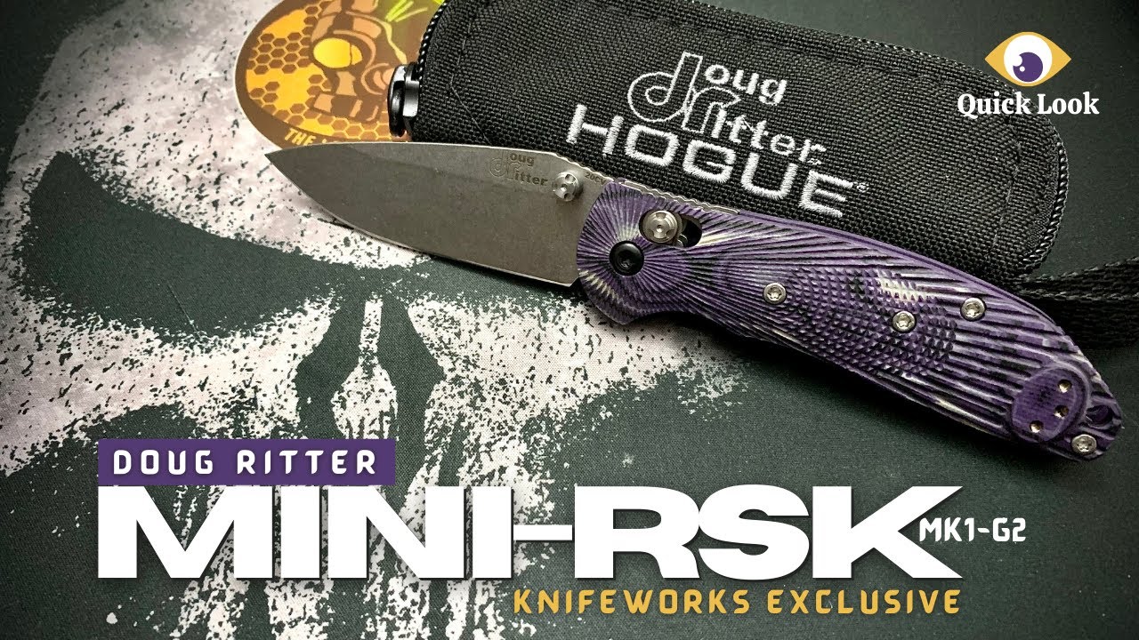 A Quick Look at the Doug Ritter Mini-RSK Purple G-Mascus Knifeworks ...