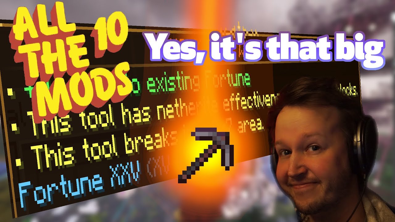 All The Mods 10 - The Fortune 25 Pickaxe Guide - YouTube