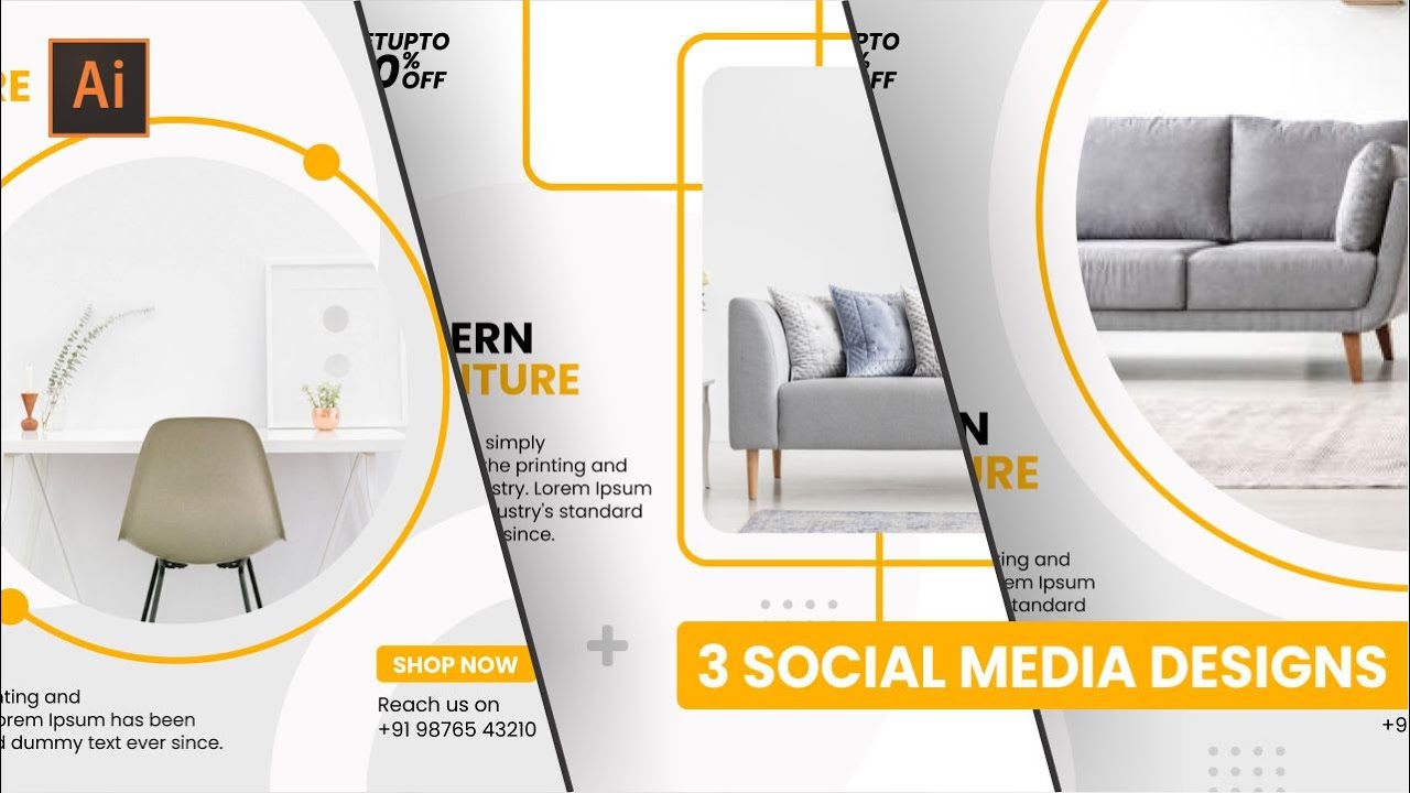 Social Media Post Design in Illustrator I Illustrator Tips & Tricks I ...