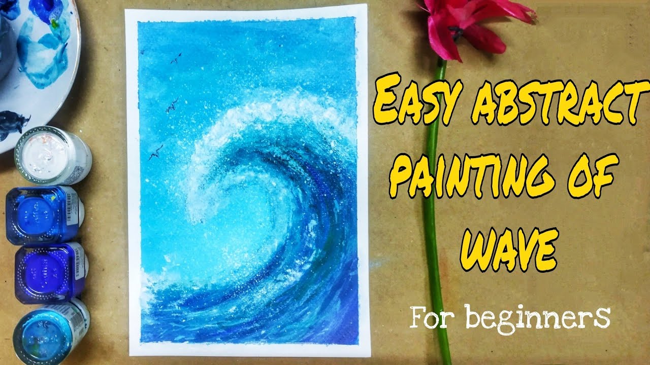 How to paint Abstract Ocean Wave? - YouTube