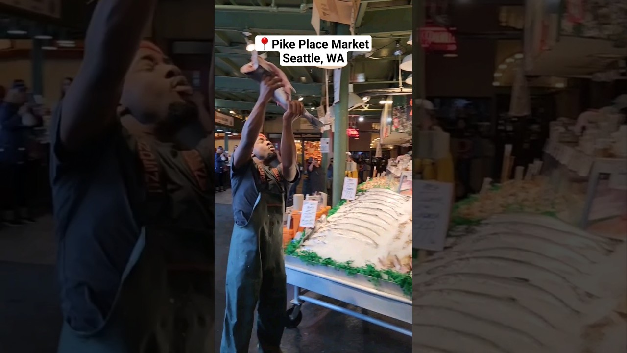 Famous Fish Throwing at Pike Place Market | Seattle, Washington - YouTube