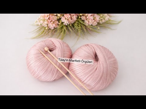 Kolay İki Şiş Ajurlu Örgü Modeli #knitting #handmade 