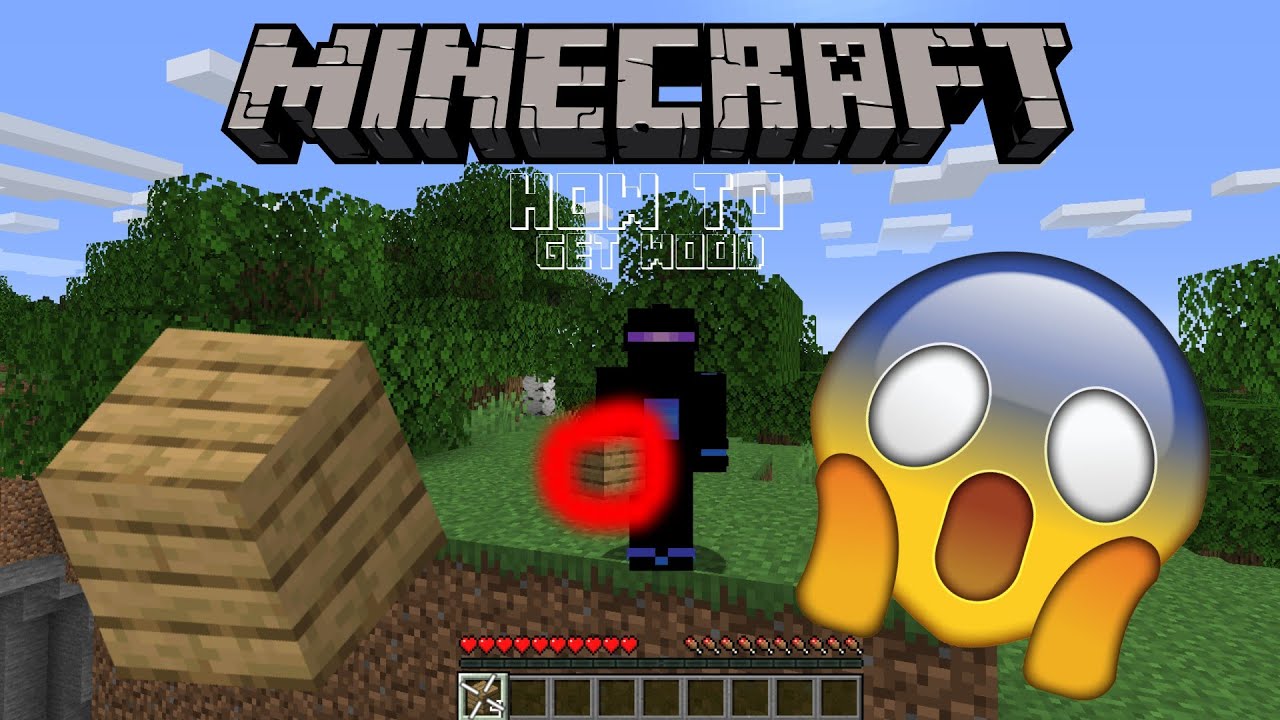 HOW TO GET WOOD IN MINECRAFT!!!🪓🪓🌳🌳 - YouTube