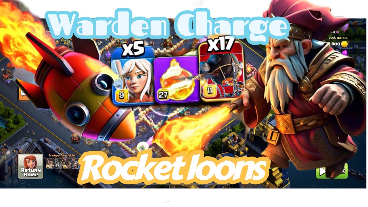 Super strong Rocket loon Hero Charge With Fireball Legend League Push ...