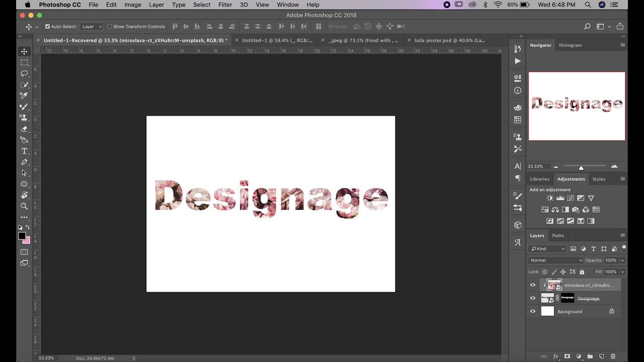 Photoshop tutorial | Clipping mask | Logo design - YouTube