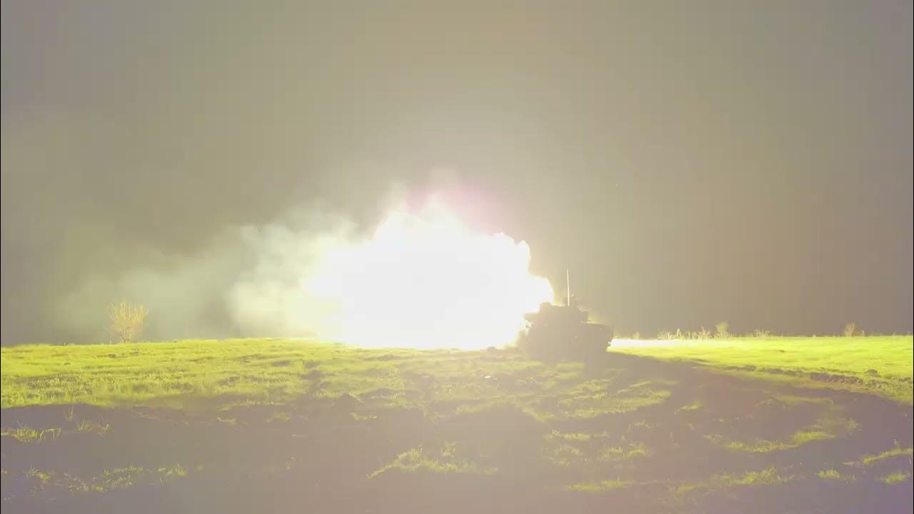 Нічна стрільба танку Т-72 з тепловізором - YouTube
