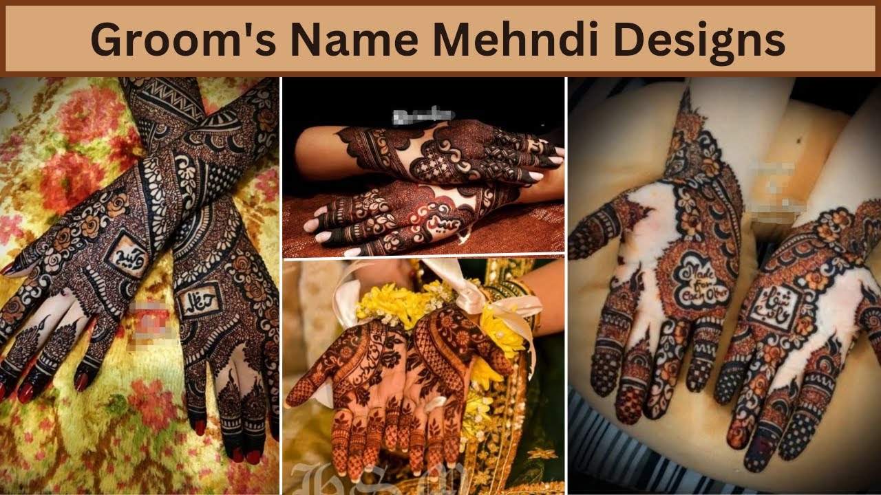 Elegant and charming Name mehandi depiction - YouTube