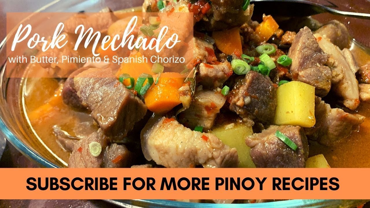 Filipino Food Recipe Favorites : Pork Mechado with Butter, Pimiento and ...