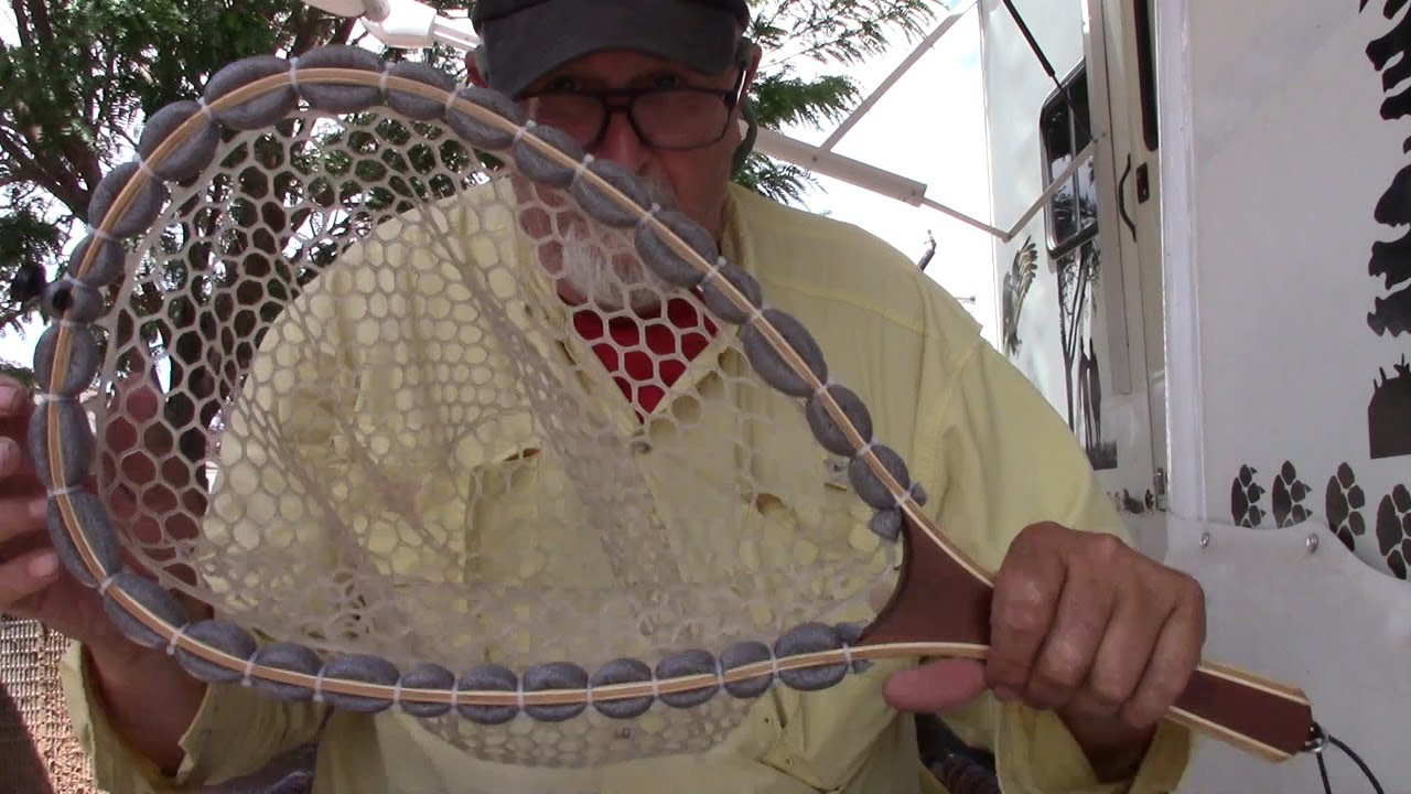 FLOATING NET WHEN WADING IN RIVERS-- DIY hack your regular wooden net ...