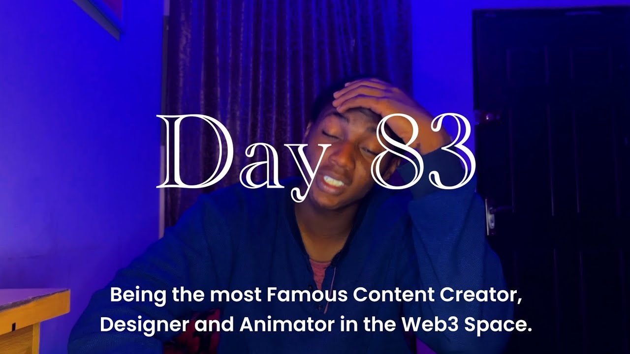 Day 83: Being the most famous Content Creator, Designer and Animator in ...