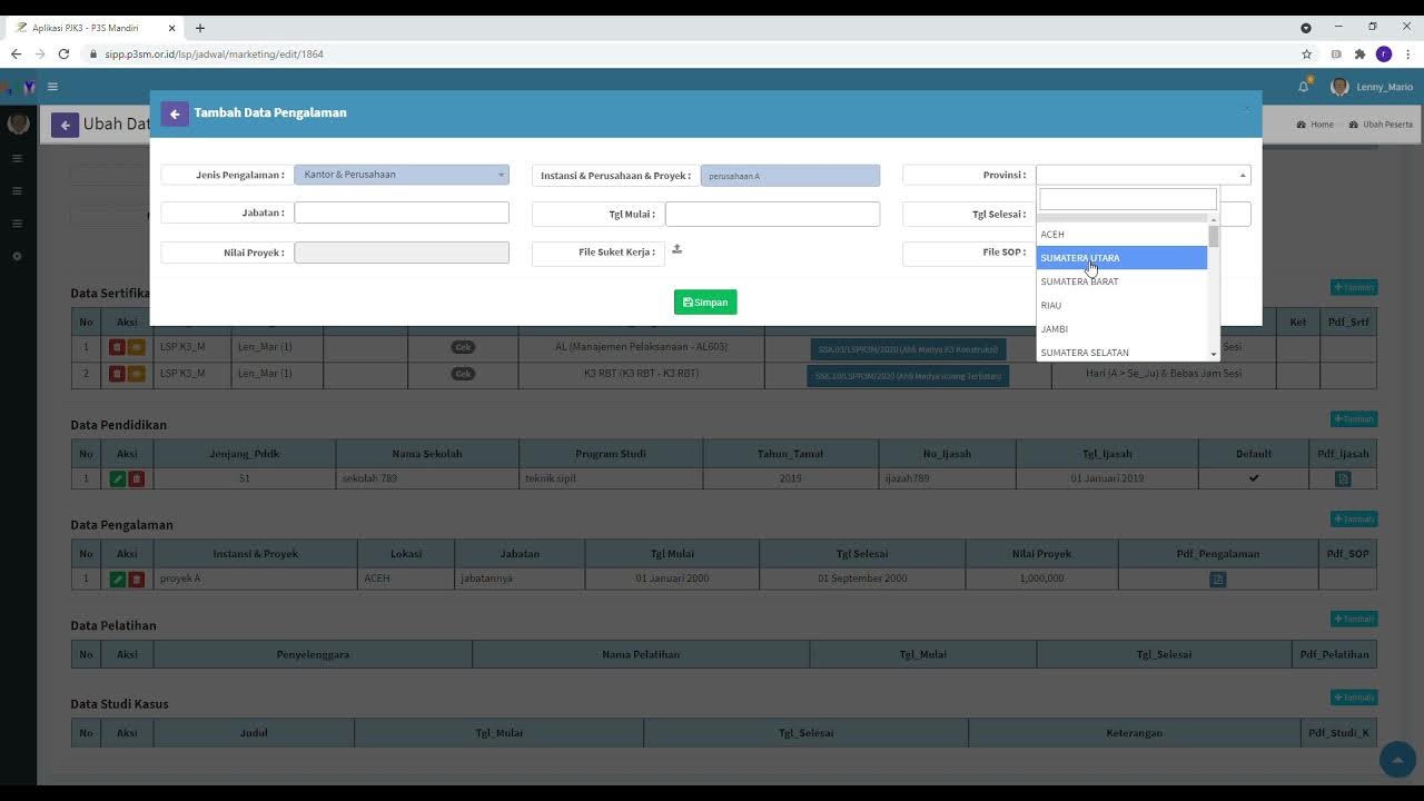 Tutorial BNSP Part 5 | Input Pengalaman Peserta - YouTube