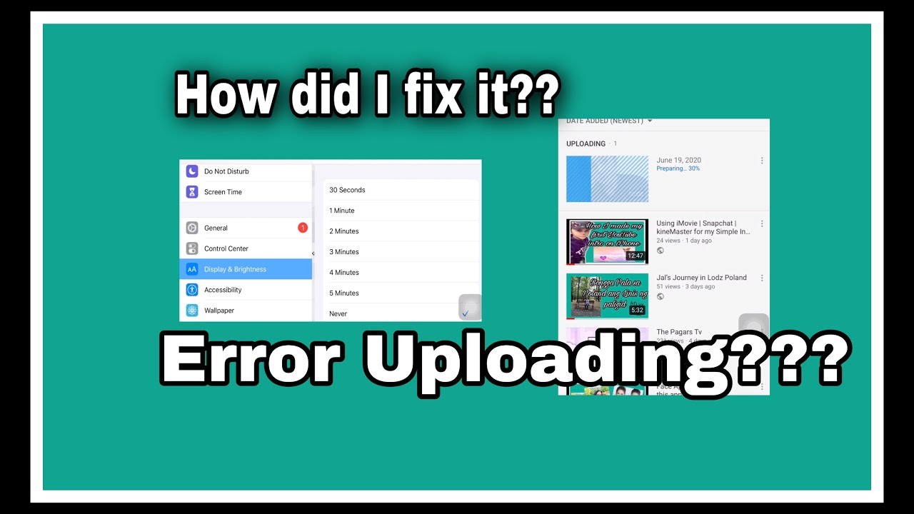 Error Uploading | Just to share it - YouTube