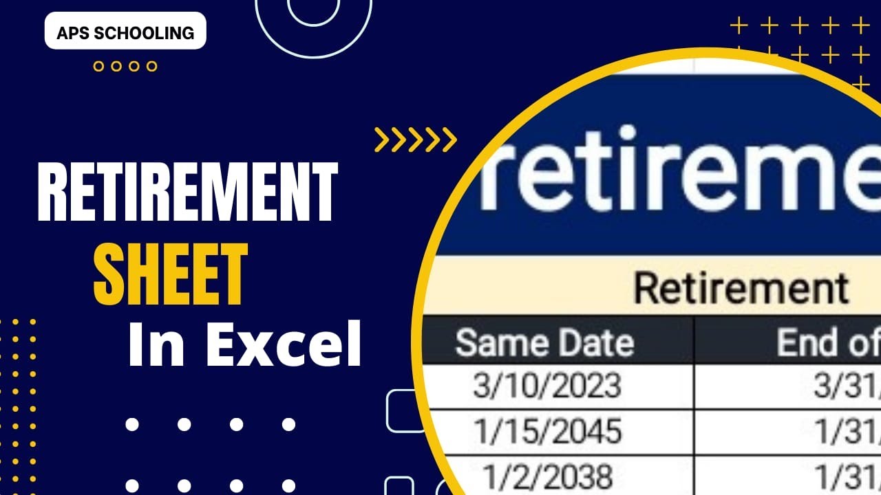 Calculate Retirement In Excel YouTube Calculate Retirement In Excel YouTube