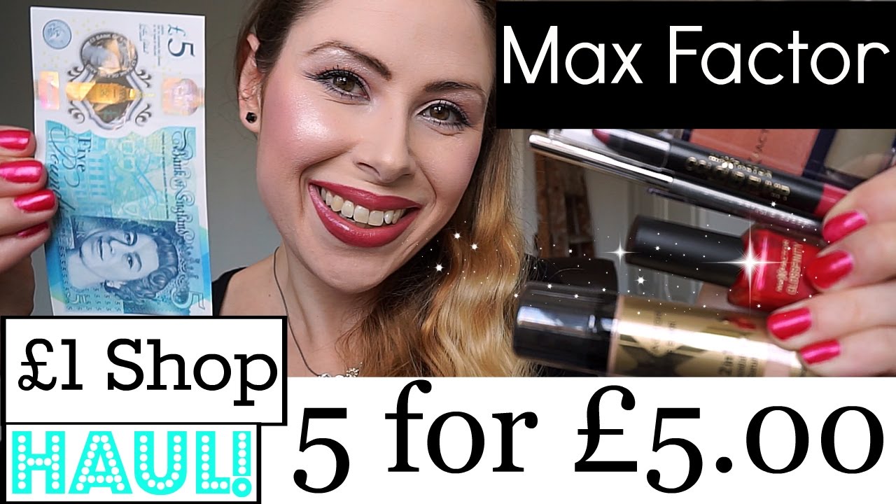 Pound Shop Makeup Haul / 5 Max Factor Products for £5 - YouTube