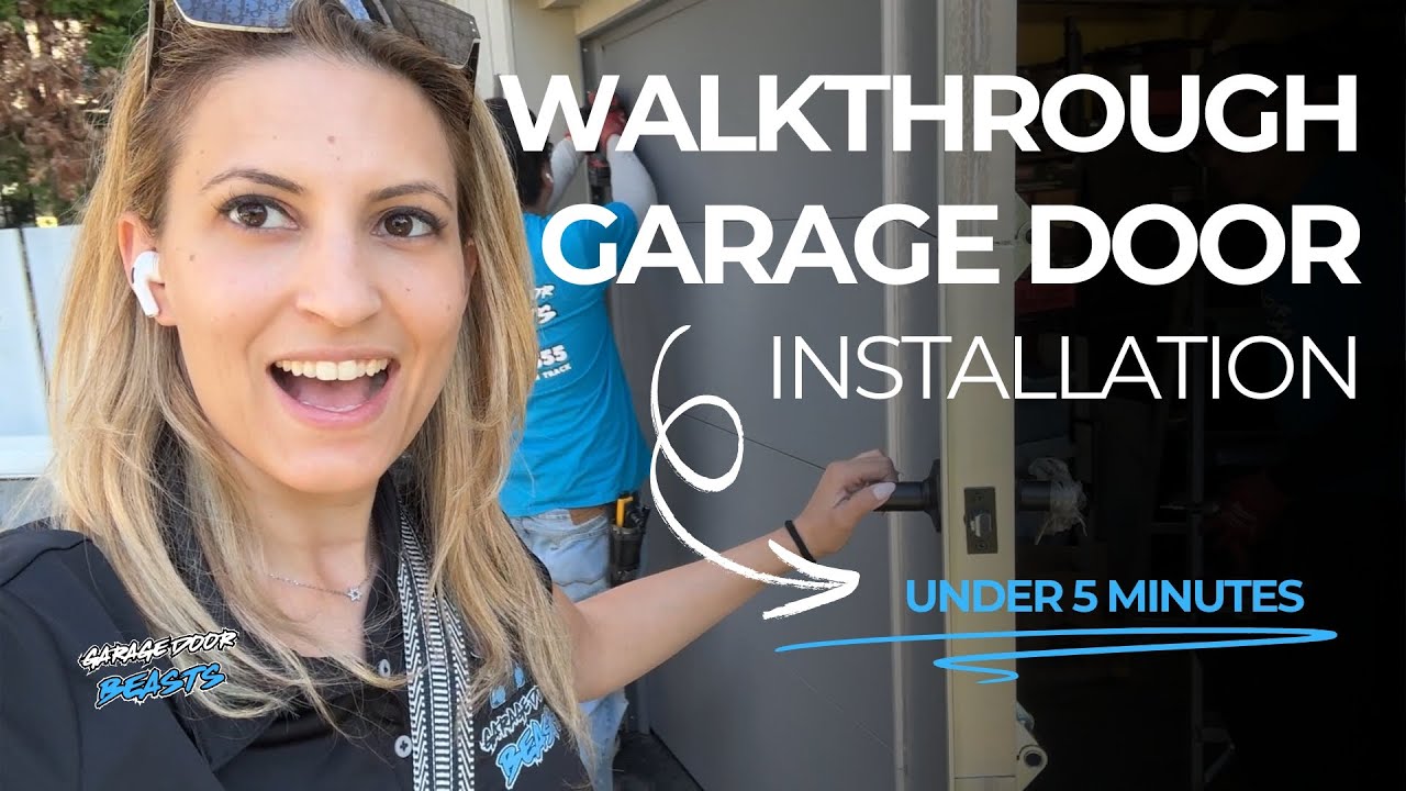 Walkthrough Garage Door Installation in Toronto - Garage Door with Man ...