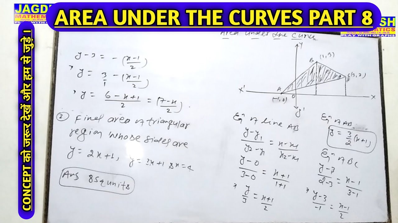 PROBLEM OF AREA UNDER THE CURVES । APPLICATION OF INTEGRALS । AREA ...