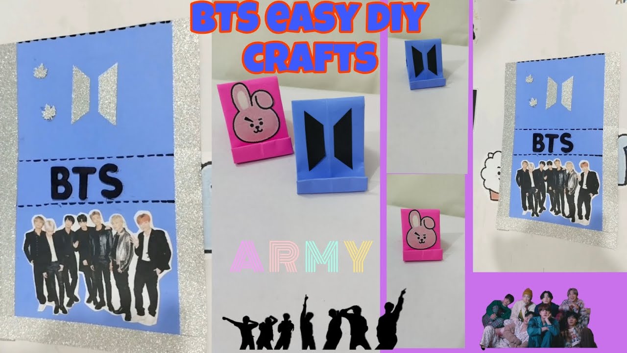 BTS easy diy crafts ideas 💜😍 how to make BTS room decor #video #viral # ...