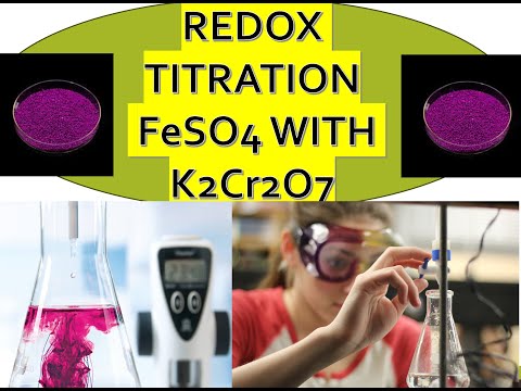 Redox titraton of FeSO4 with K2Cr2O7 & calculation of equivalance point ...