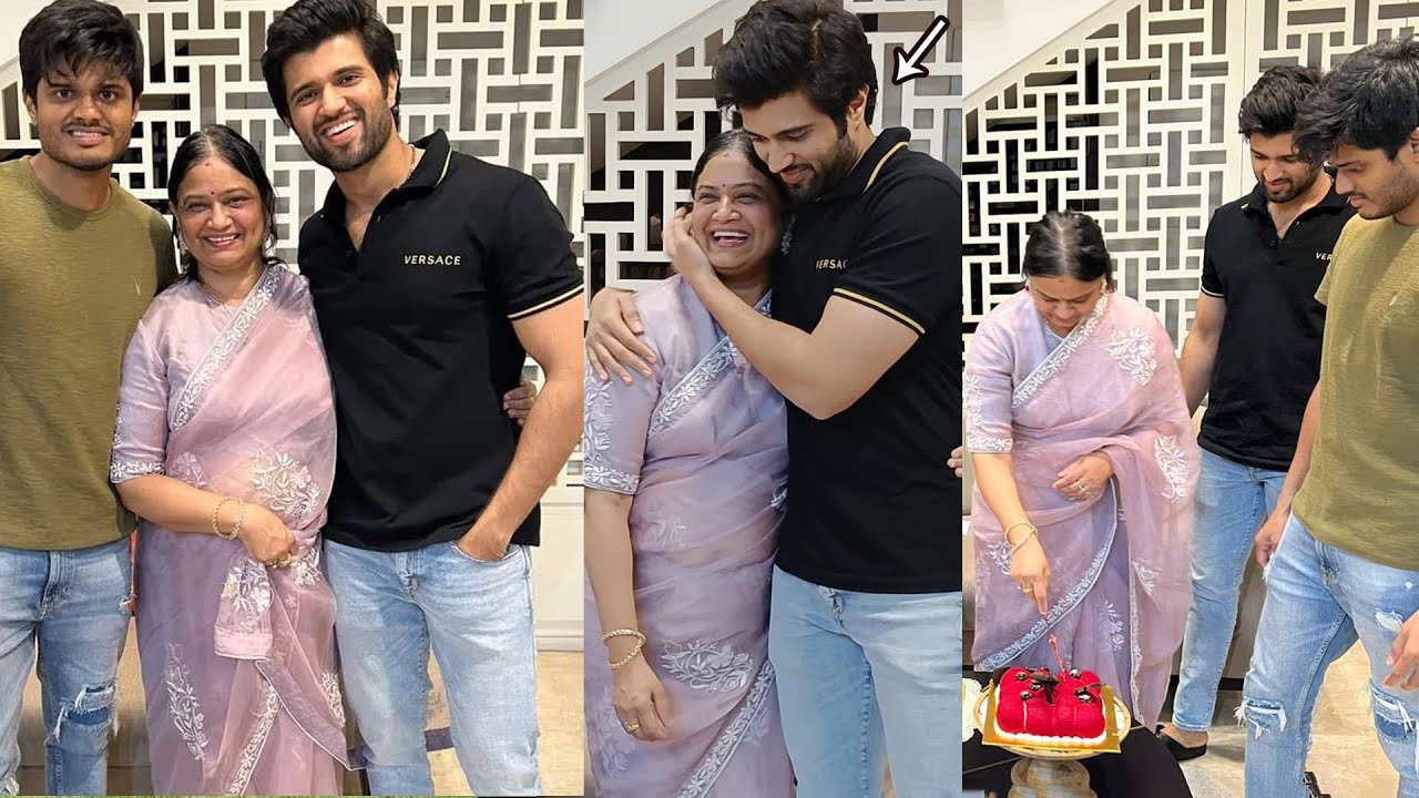 Vijay Deverakonda Mother Madavi Birthday Celebrations at Home | Vijay ...
