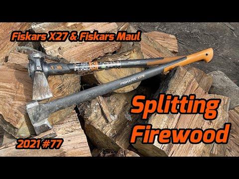 Fiskars X27 - Fiskars Maul - Splitting Firewood - 2021 #77 - YouTube