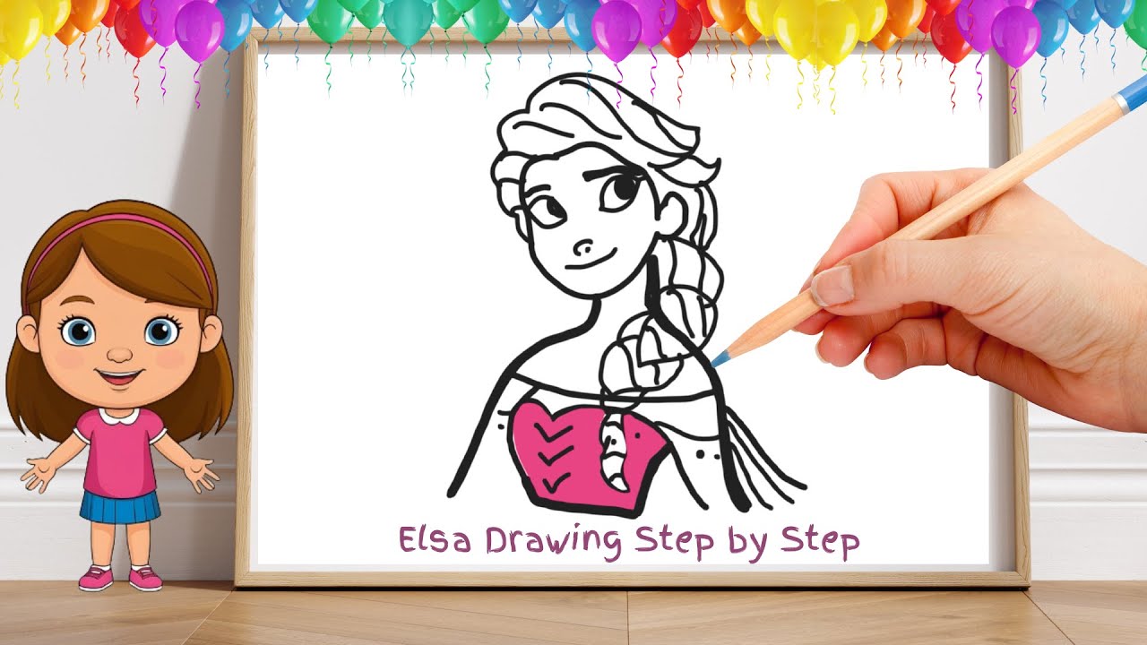 How to Draw Frozen Elsa | Easy Drawing for Beginners | Step-by-Step ...