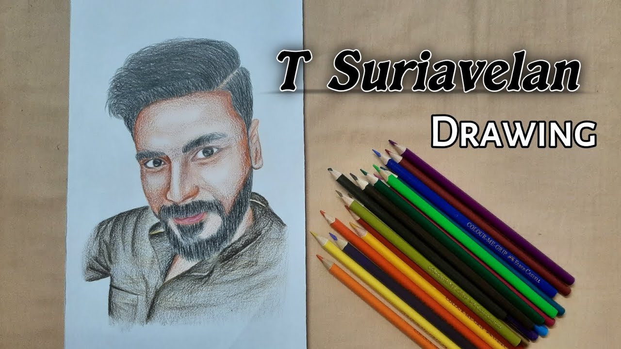 T Suriavelan Colour Pencil Drawing | T Suriavelan | Adi penne | Naam ...