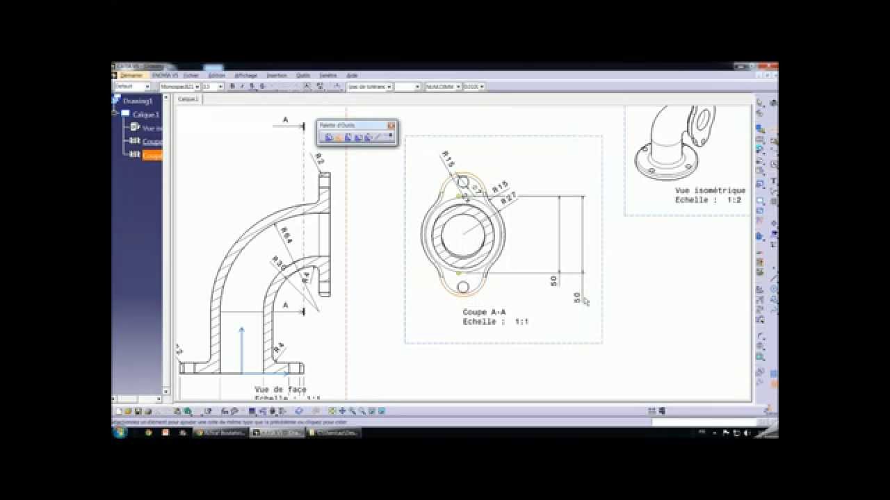 Mise en plan avec CATIA - YouTube