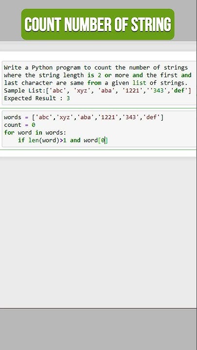 count number of string | Python List | python shorrts | python for beginner #shorts # ...