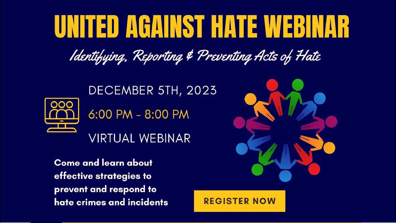 United Against Hate Webinar - December 5, 2023 - YouTube