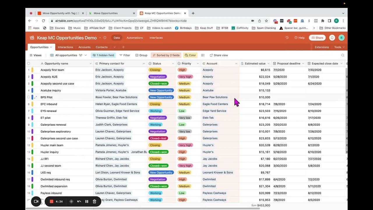 Syncing Opportunities from Keap Max Classic to Airtable - YouTube