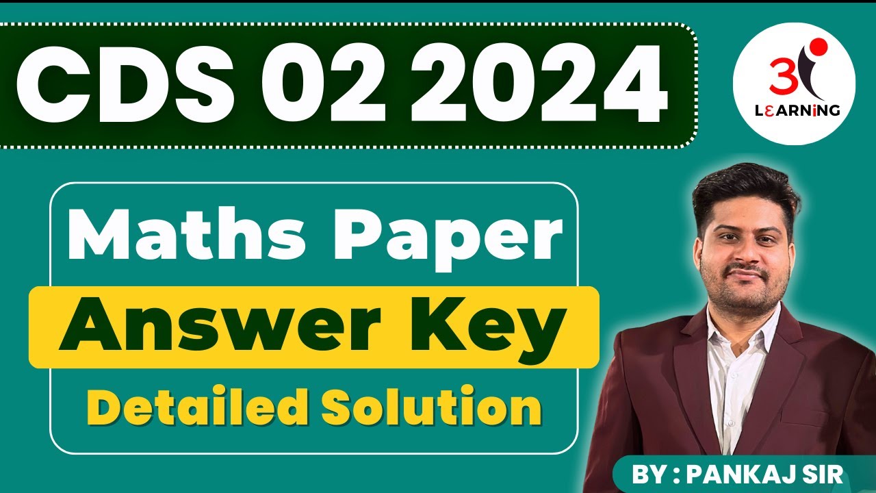 CDS 2 2024 Maths Paper solution | Answer key of CDS 2 2024 Maths paper ...