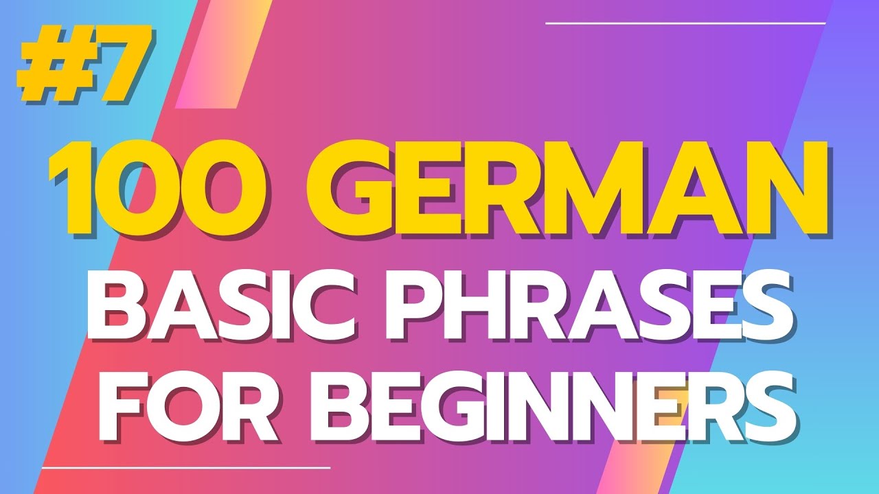 German Daily Expressions 7 - German Phrases for Beginners - YouTube