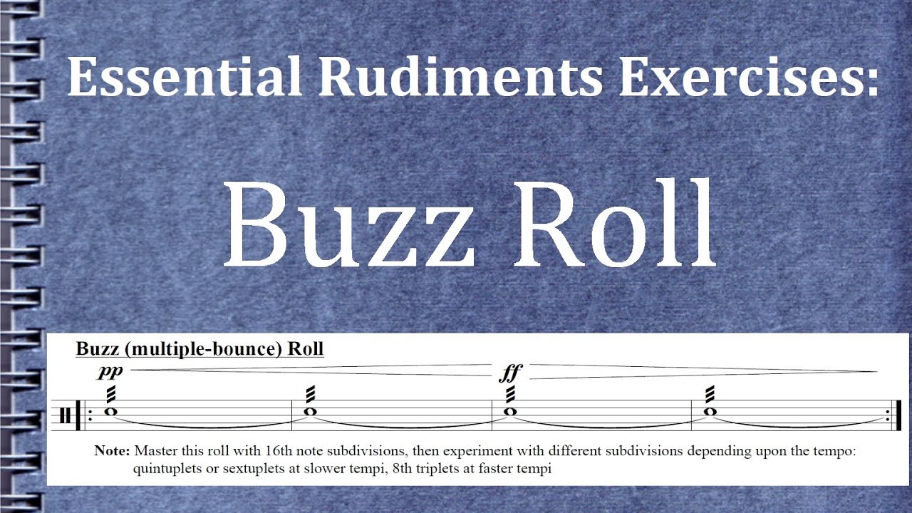Essential Rudiments Exercises: #6 Buzz Rolls - YouTube