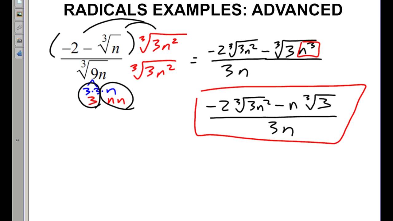 Radicals Examples: Advanced - YouTube