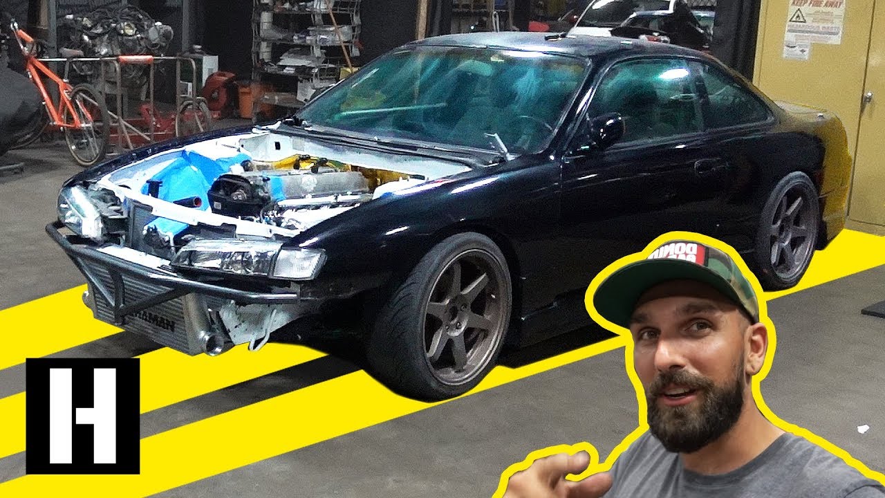 1JZ Swapped S14 Gets Some Fabrication Work. Single GTX3076! - YouTube