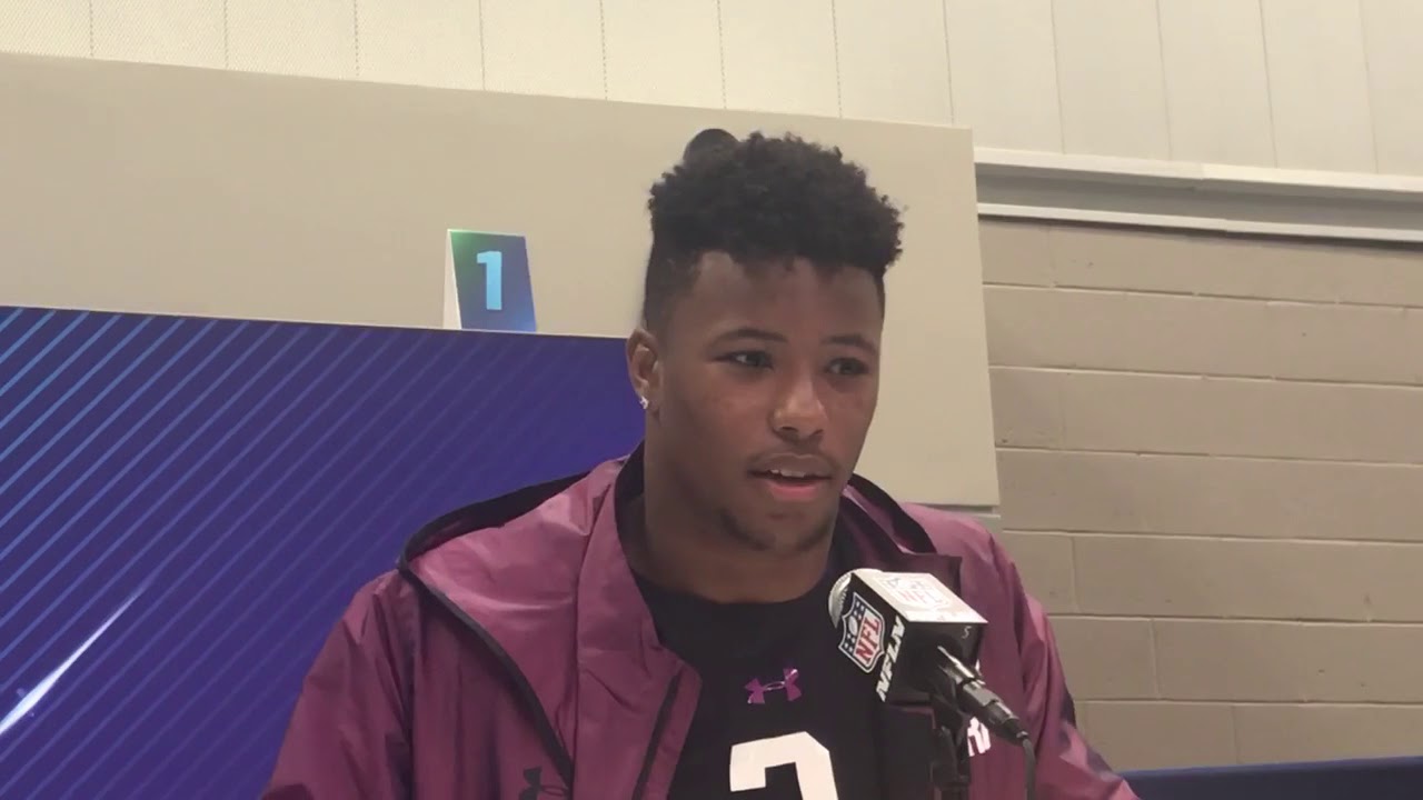 NFL Combine 2018: Saquon Barkley talks about his time at Penn State ...
