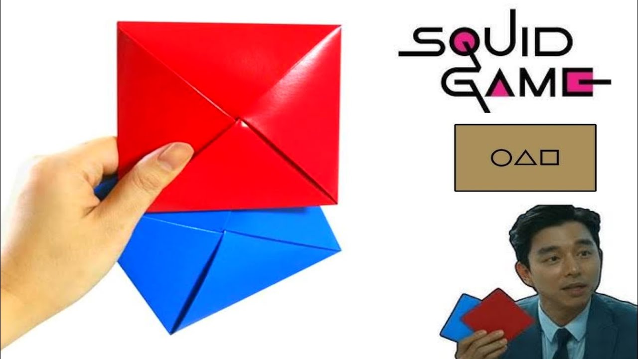 How to make Ddakji/ Squid Game Card Flip/ Squid Game Ddakji Tutorial ...