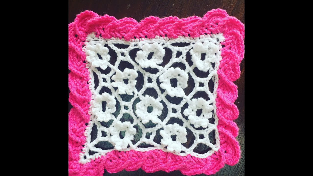Crochet lace pattern - irish crochet filling stitch - 3 - YouTube