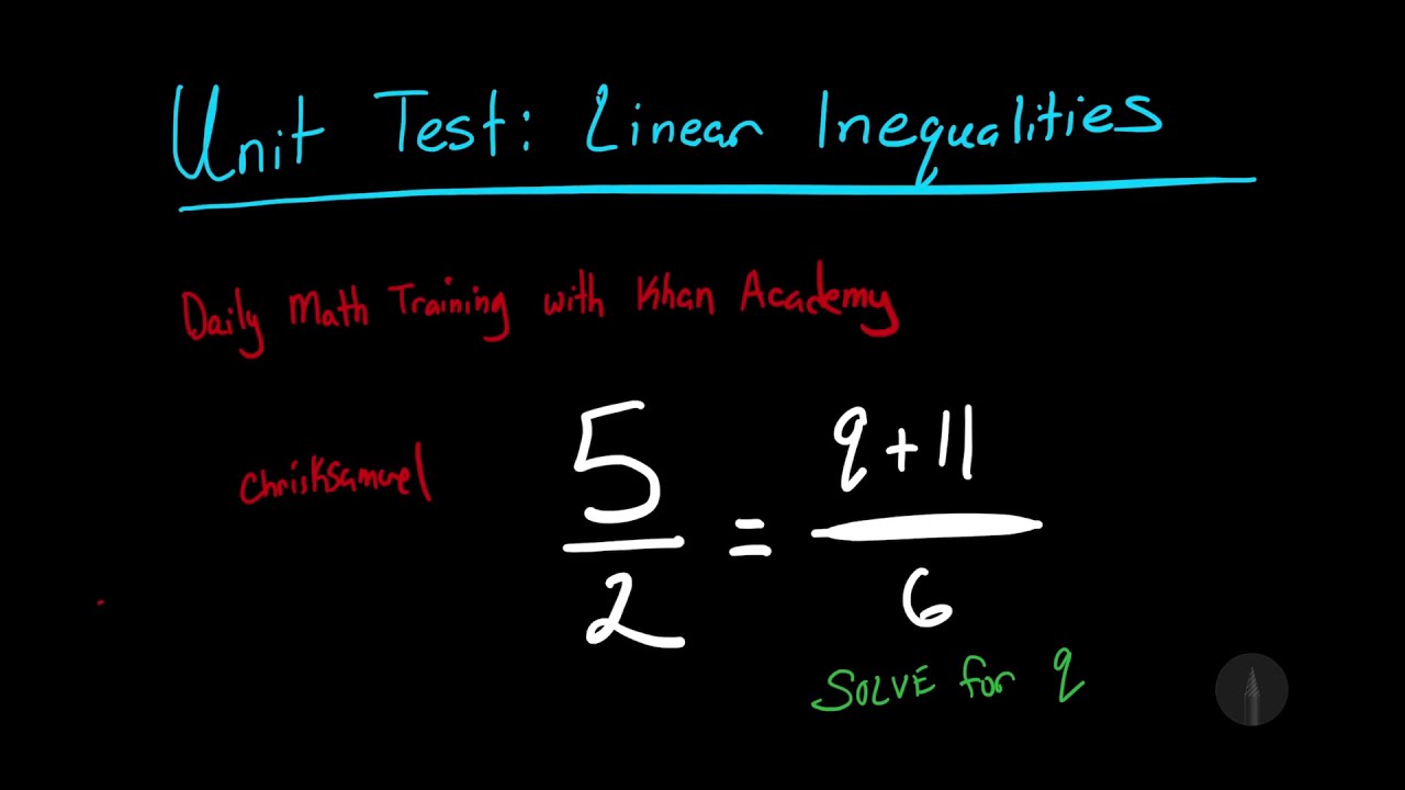 Daily math train with khan academy algebra basics | (linear equations ...