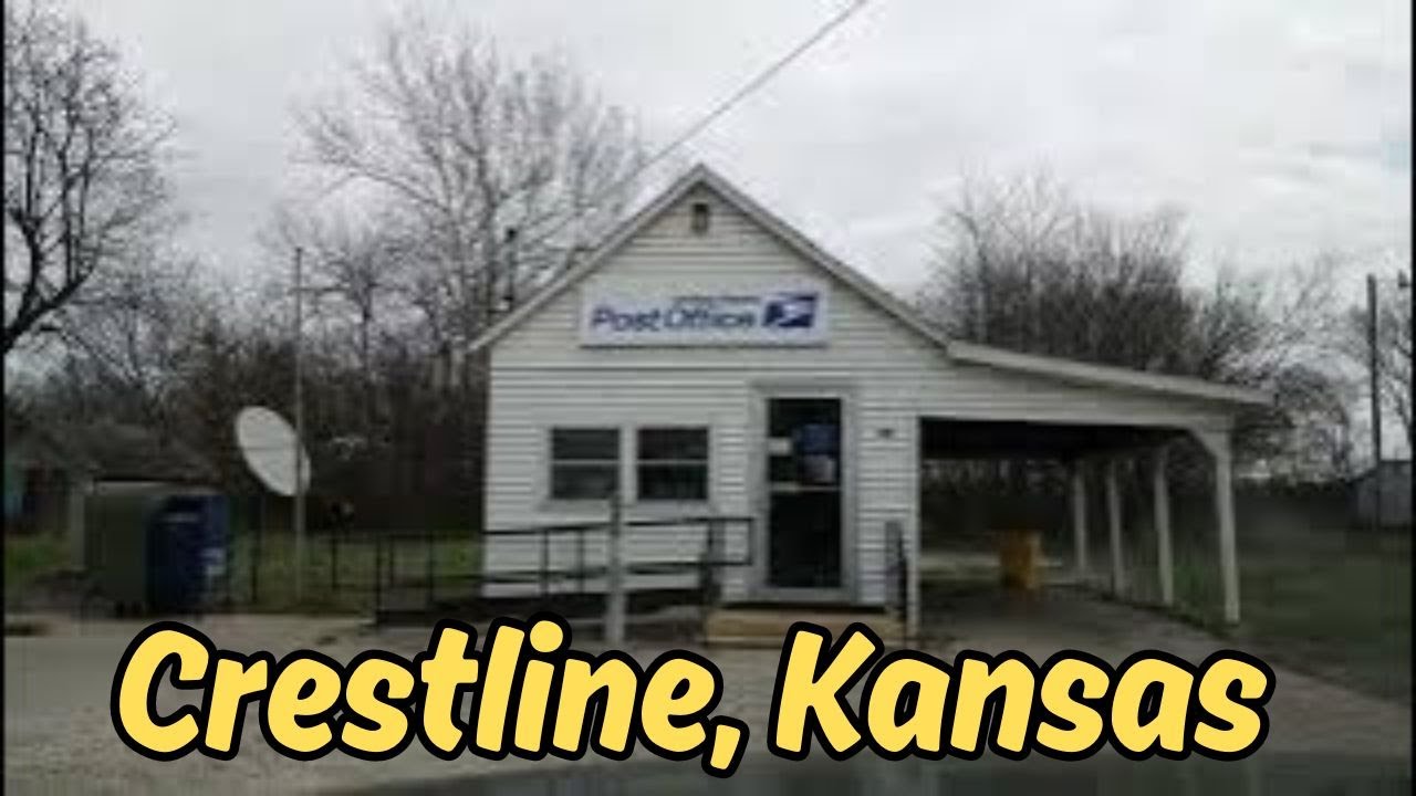 Driving Through Crestline, KS - Small Town Post Office -Old Church ...