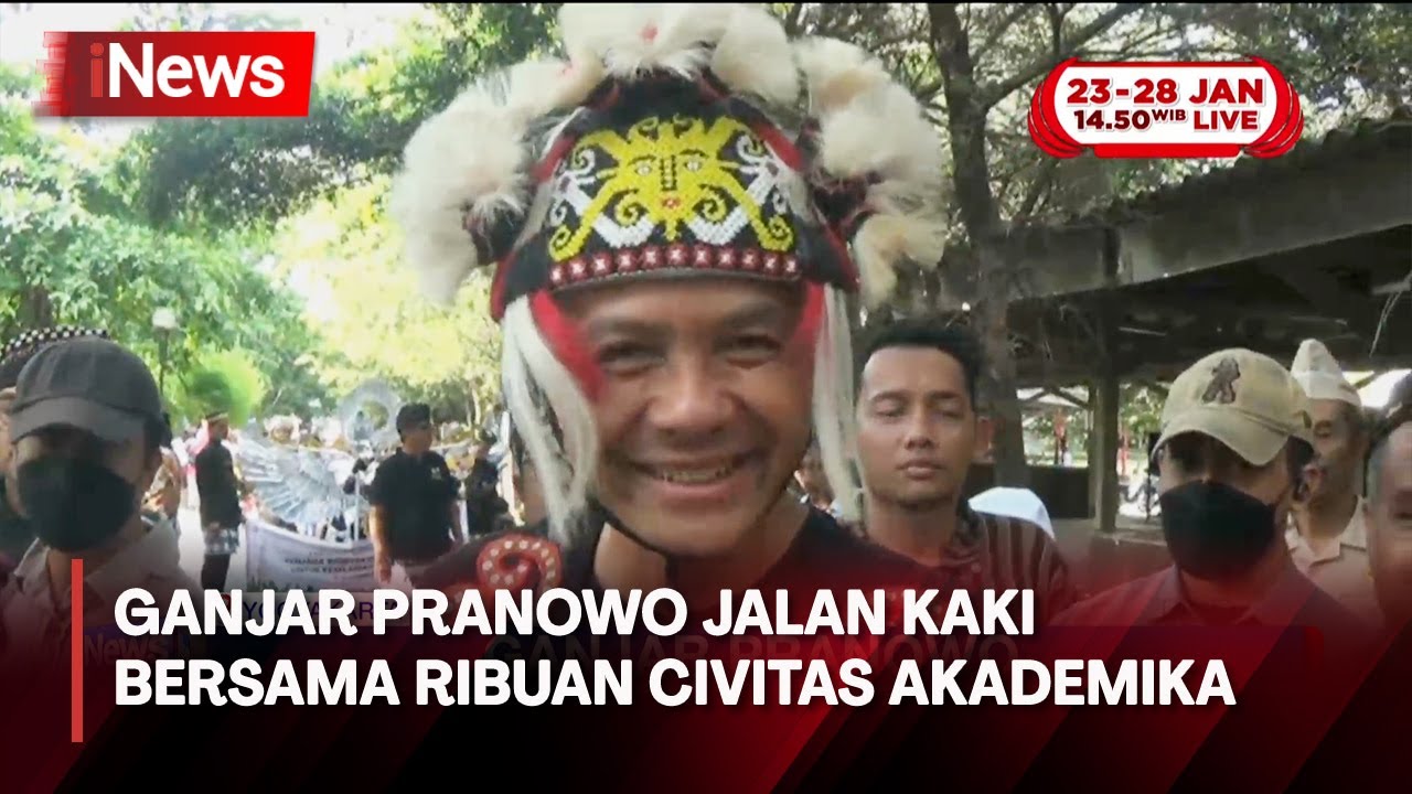 Kenakan Baju Dayak, Capres Perindo Ganjar Pranowo Ikuti Pawai Budaya di ...