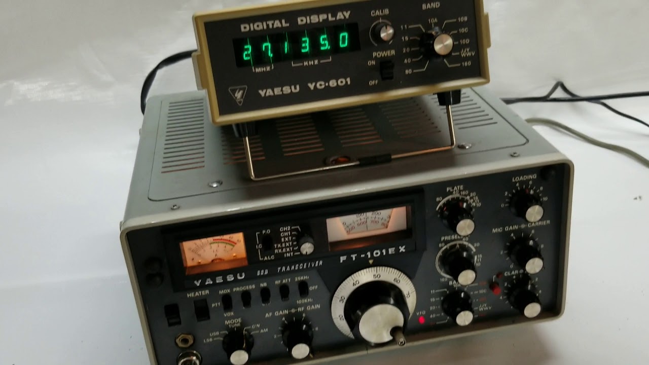 YAESU FT-101EX SSB transceiver power up - YouTube
