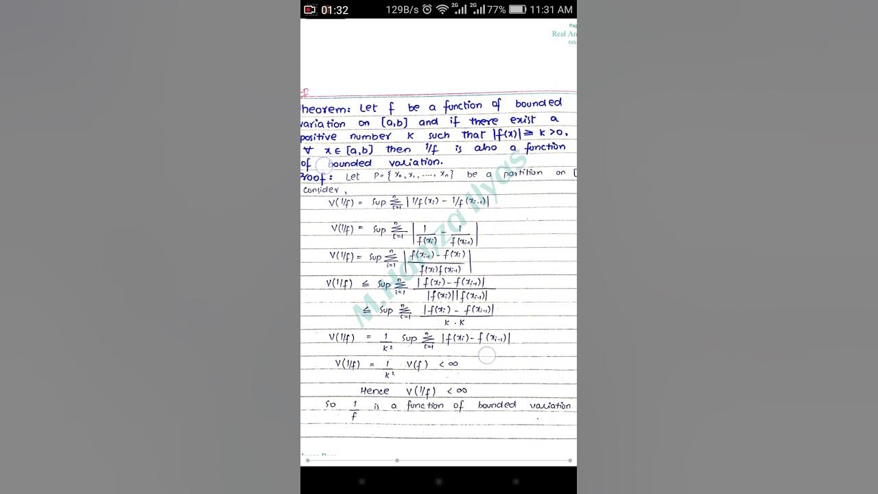 real analysis 2 functions of bounded variation | functions of bounded variation #realanalysis ...